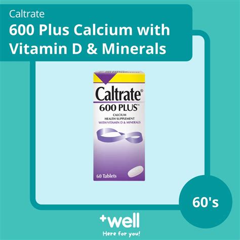 Caltrate 600 Plus Calcium With Vitamin D And Minerals 60s100s2x100s
