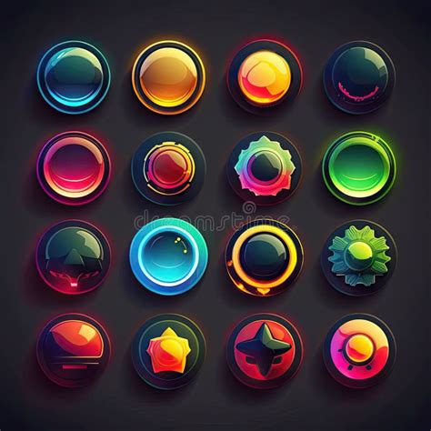 web round game button ai generated stock illustration illustration of design arrow 290898885
