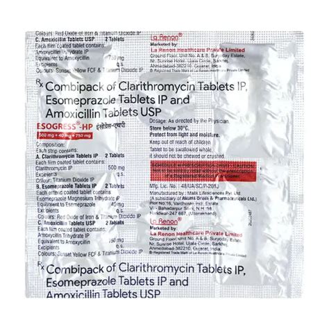 Esogress Hp Combipack Tablet View Usage Side Effects Price And Subtitute Egmedi