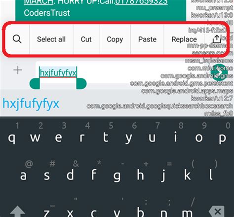 When I Hold On A Text In Android A Pop Up Menu Comes Up What Is It