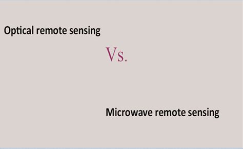 Differences Between Optical Remote Sensing Vs Microwave Remote Sensing