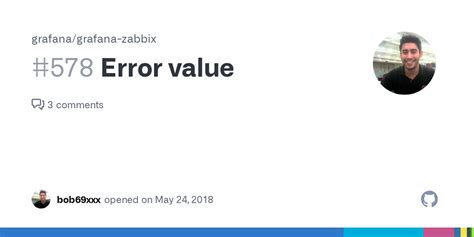 Error Value · Issue 578 · Grafanagrafana Zabbix · Github
