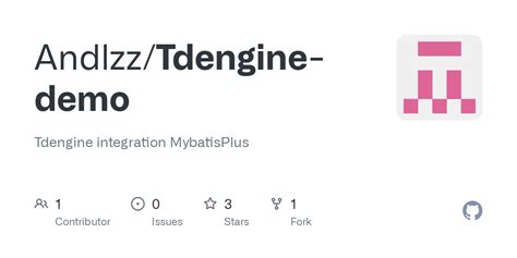 Github Andlzztdengine Demo Tdengine Integration Mybatisplus