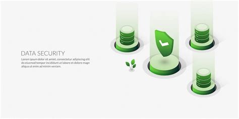 Premium Vector 3d Data Security Concept Isometric Hosting Server