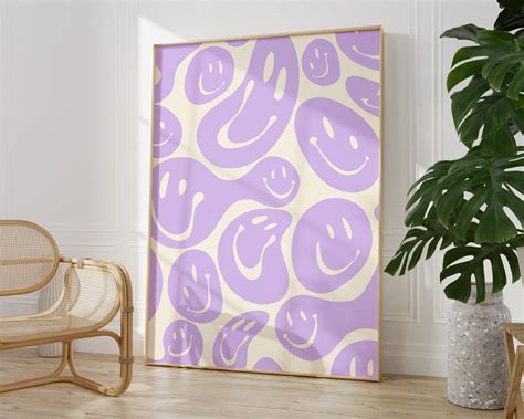 Retro Smiley Faces Preppy Room Decor Y2k Decor Teen Girl Etsy