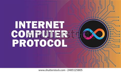 Internet Computer Protocol Logo Crypto Currency Stock Vector Royalty