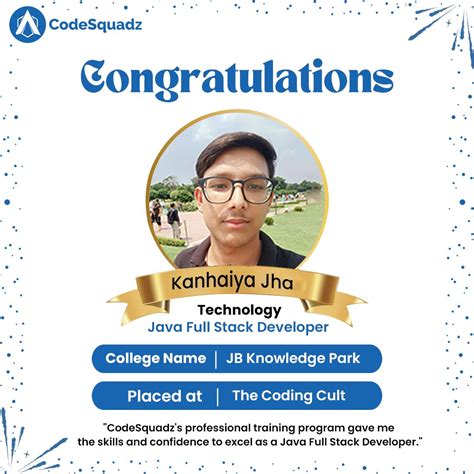 Codesquadz On Linkedin Congratulations Placement Futureskills