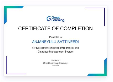 Greatlearningacademy Greatlearning Glacertificate Anjaneyulu