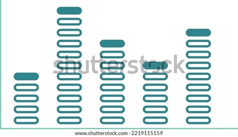 Data Visualisation Template Stacked Column Chart Stock Vector Royalty