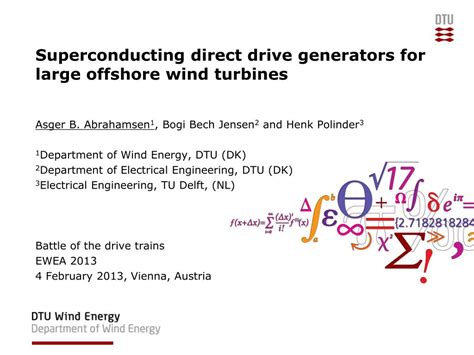 Ppt Superconducting Direct Drive Generators For Large Offshore Wind Turbines Powerpoint