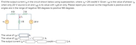 Solved Find The Output Current Is In The Circuit Shown Below Chegg