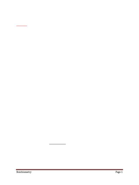 Experiment 6 Stoichiometry Pdf Stoichiometry Chemistry