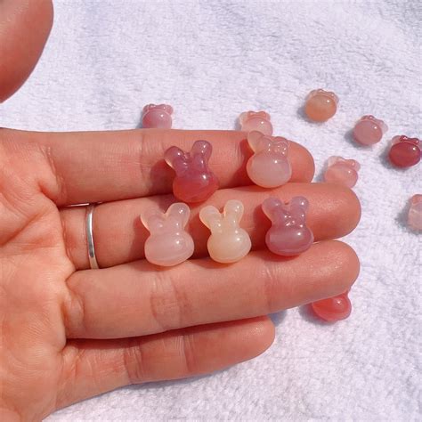 Natural Yanyan Agate Cute Rabbit Charms For Diy Jewelry Project Diynotion