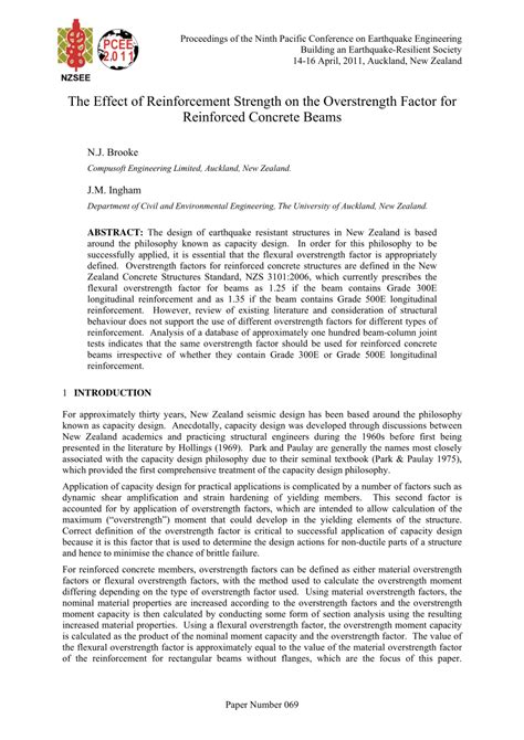 Pdf The Effect Of Reinforcement Strength On The Overstrength Factor
