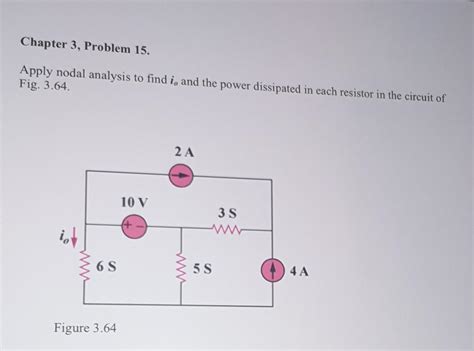 Solved Chapter 3 Problem 15 Apply Nodal Analysis To Find Chegg Com