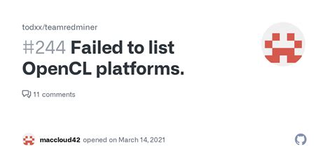 Failed To List OpenCL Platforms Issue Todxx Teamredminer GitHub