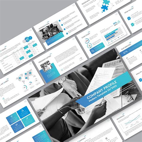 Шаблон презентации Company Profile профиль компании Biecom Market