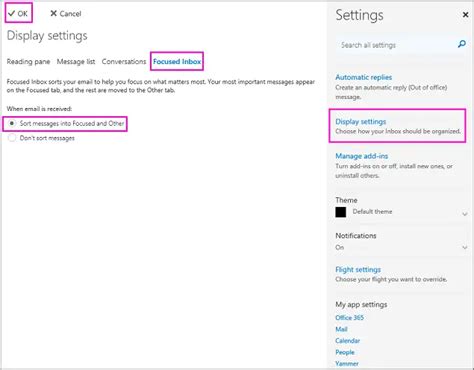 How To Turn On Off Focused Inbox Feature In Outlook