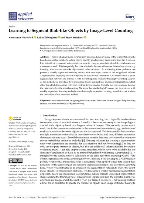 Pdf Learning To Segment Blob Like Objects By Image Level Counting