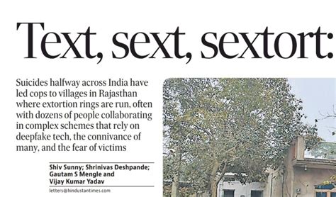 Satish Nandgaonkar On Linkedin Deep Dive Into Sextortion From Team Ht