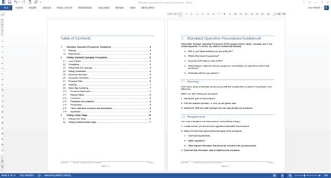 Standard Operating Procedure Templates MS Word Excel Templates Forms Checklists For MS