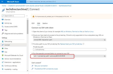 Ssh Into A Vm Created Using Azure Cli Or Gui Techdirectarchive