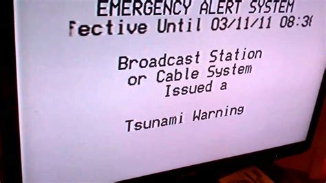 Eas Tsunami Warning 3112011 アメリカの津波警報 Youtube