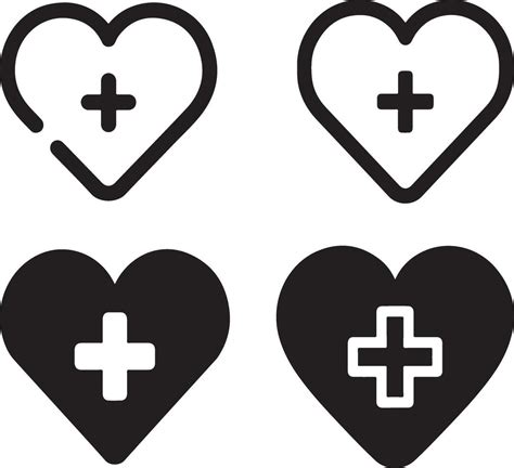 Versatile Heart And Plus Sign Icons For Love 60698663 Vector Art At