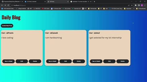 Codeclause Internship Project Creating A Blog Pravin Nalawade Posted