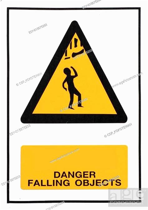 Danger Falling Objects Sign Stock Photo Picture And Low Budget