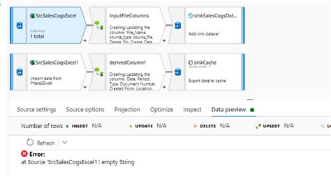 Adf Dataflow Excel Error Microsoft Qanda