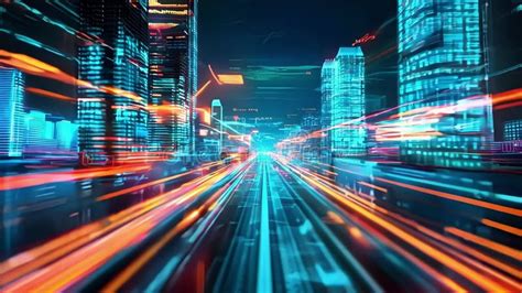 Big Data Flowing Through Futuristic Cyberspace Network Stock Video Video Of Computing