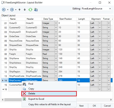 Fixed Length File Source — Centerprise 8 Documentation