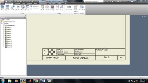 Tutorial INVENTOR Part 2 Membuat Kepala Gambar Atau Kop Gambar Hanya Berbagi Inspirasi