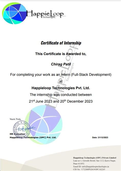 Chirag Patil On Linkedin Fullstackdeveloper Internshipcompletion