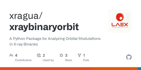 Github Xraguaxraybinaryorbit A Python Package For Analyzing Orbital Modulations In X Ray