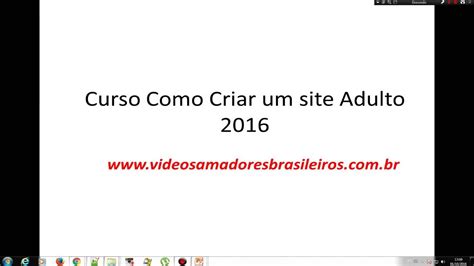 Curso Como Criar um site Adulto Criação de dominio YouTube