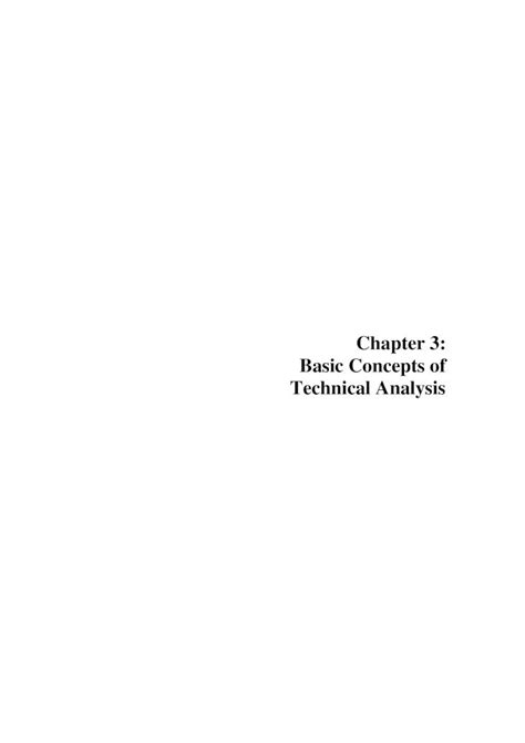 Pdf Chapter 3 Basic Concepts Of Technical Analysis · Basic Concepts Of Technical Analysis
