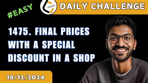 1475 Final Prices With A Special Discount In A Shop Daily Challenge