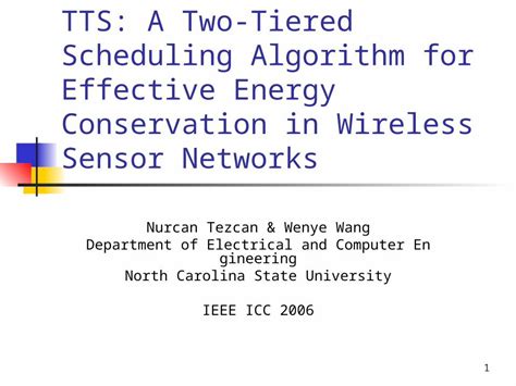 Ppt 1 Tts A Two Tiered Scheduling Algorithm For Effective Energy