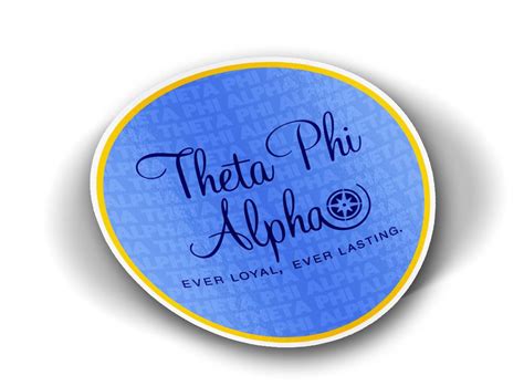 Theta Phi Alpha Mascot Round Decals — Greeku