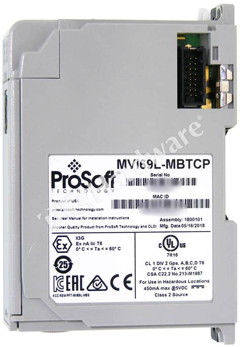 Plc Hardware Allen Bradley Mvi69l Mbtcp Surplus Plch Pre Owned