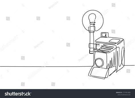 Single Continuous Line Drawing Old Retro Stock Vector Royalty Free 1777491983 Shutterstock