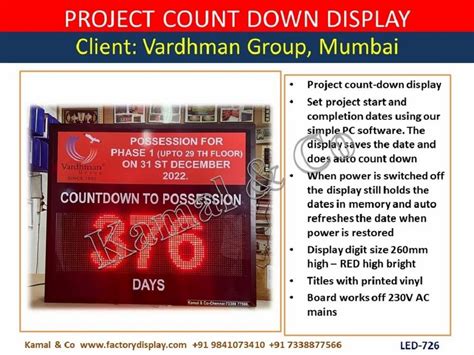 LED Counter Display Boards Led Wireless Timer Display Board Manufacturer From Chennai