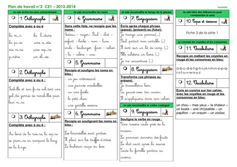 Plan De Travail Cp Et Ce1 Tendancesdesignfr