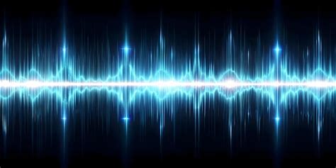 デジタル波形の境界線と光パルスとコピースペースコンセプトとして デジタルを特徴とする境界フレーム Premium Ai生成画像