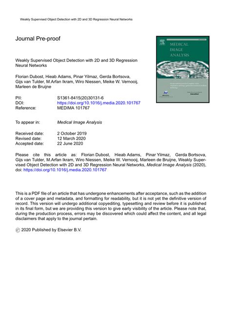 Pdf Weakly Supervised Object Detection With 2d And 3d Regression