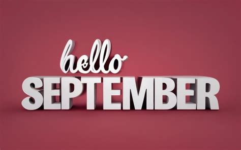 Premium Photo Hello September Month Text