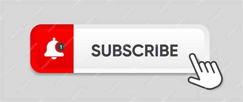 Premium Vector Subscribe Button Bell Notification Icon Button And Hand Cursor Click Subscribe