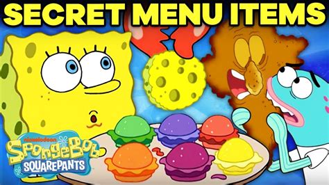 Spongebob Krusty Krab Menu